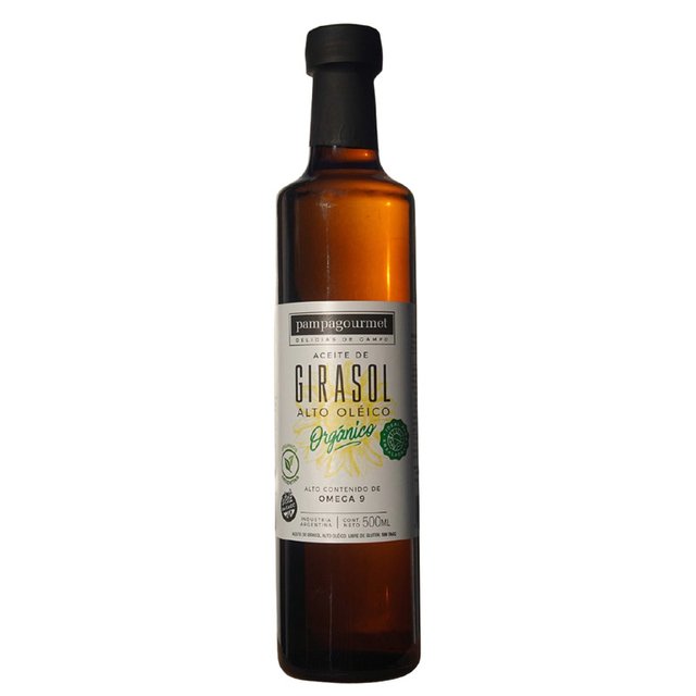 Aceite De Girasol Alto Oléico Orgánico Pampa Gourmet 500ml