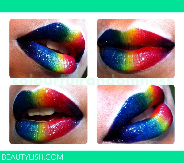 Rainbow Lips Colourful Rs Photo Beautylish