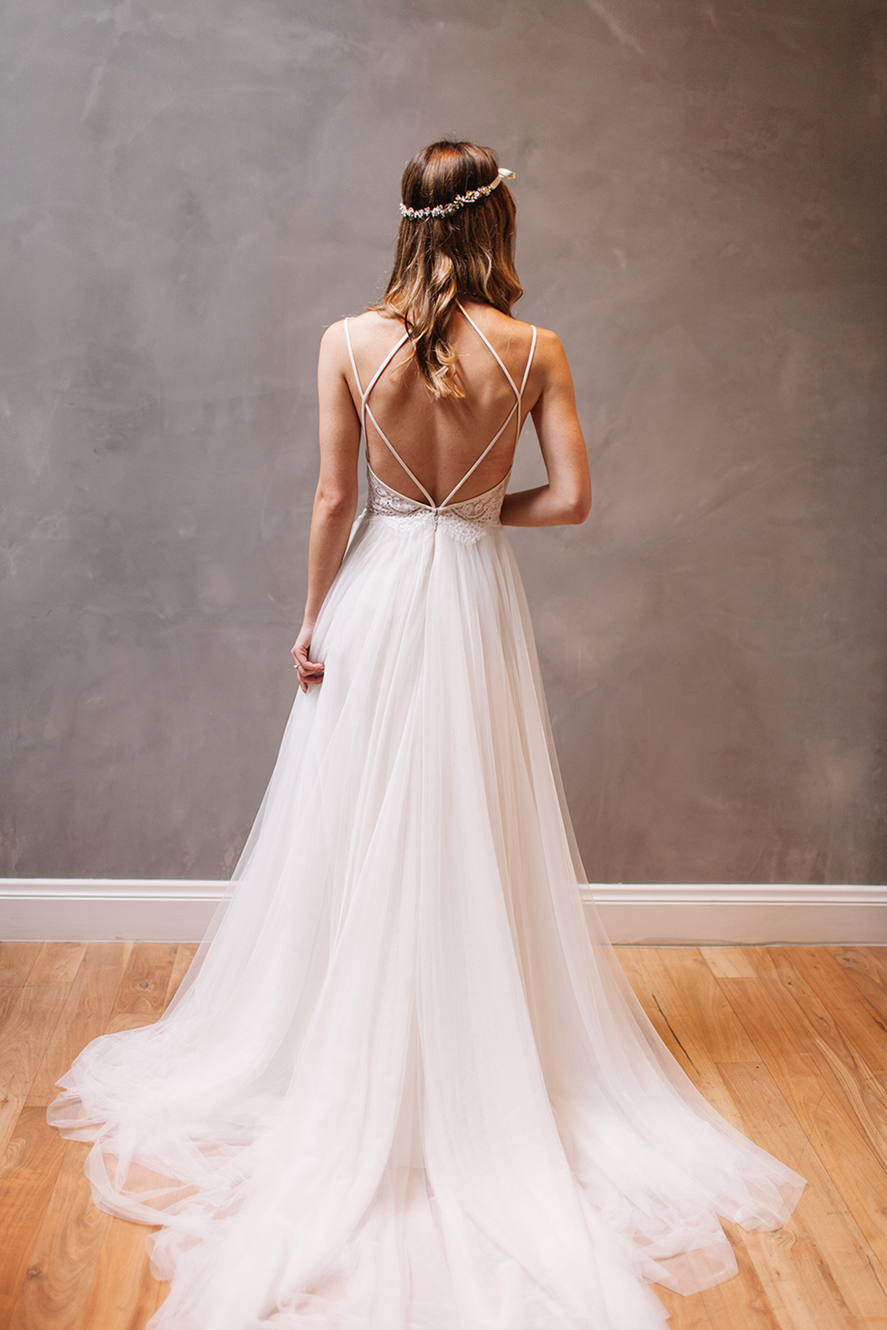 Sexy Backless Wedding Dressspaghetti Straps Open Back Wedding Dresses