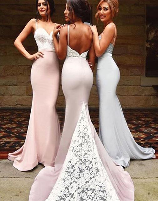 Sexy Bridesmaids Dresses Mermaid Bridesmaid Dressesspaghetti Long