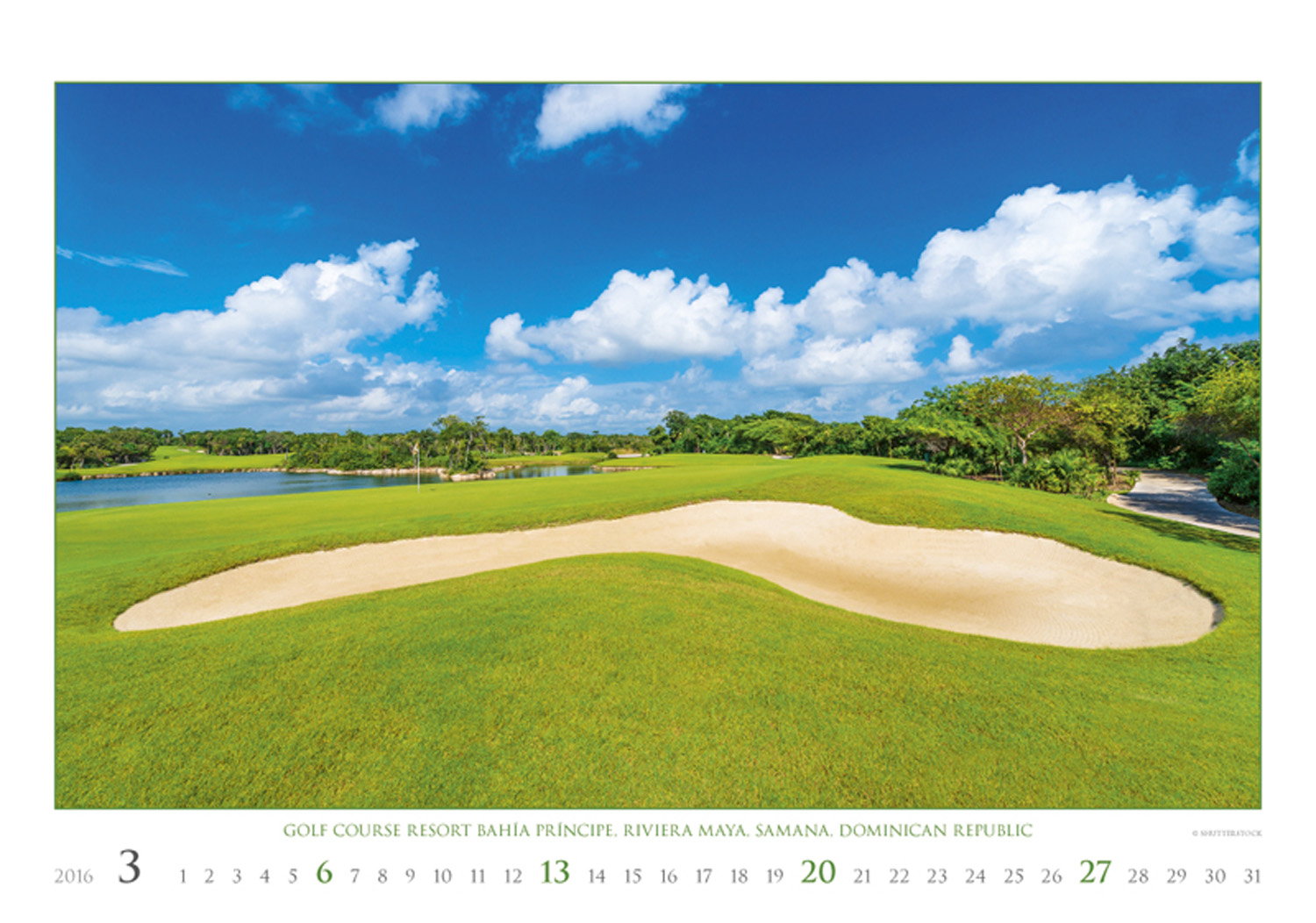 Golf Calendar 2016 N266 16 Golf Calendars