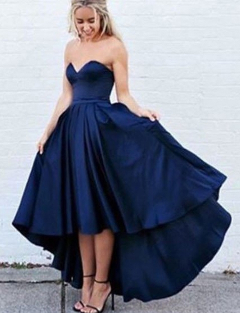 Navy Blue Prom Dress Long Prom Dress Cheap Prom Dress A Line Prom