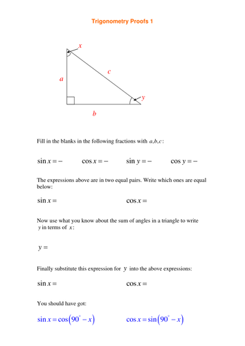 A Level Maths Trigonometry Identities Worksheets By Srwhitehouse