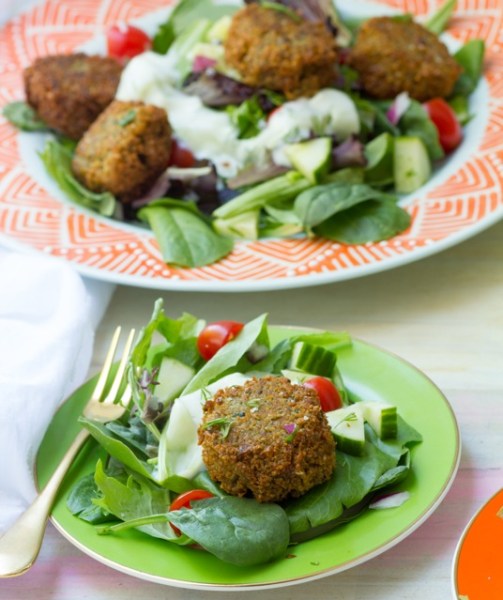 Falafel Salad With Tzatziki Dressing What Jew Wanna Eat