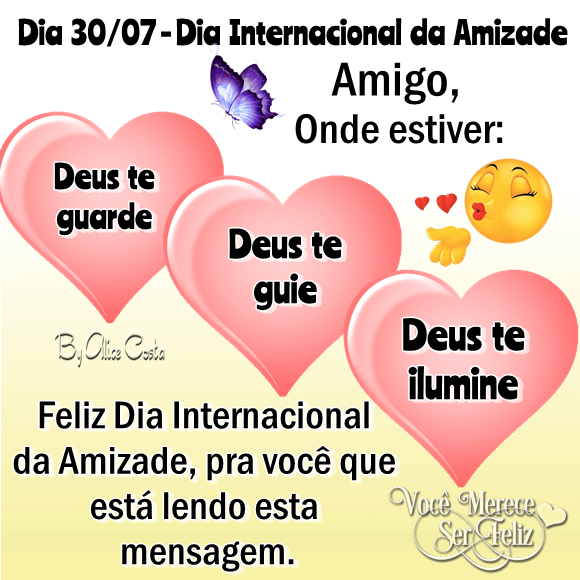 Dia Internacional Da Amizade Dia 30 De Julho