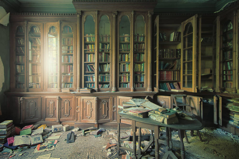 Library In Abandoned House Boing Boing