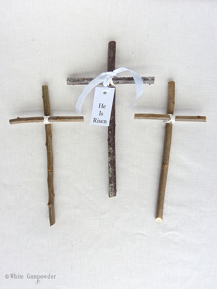 Good Friday Diy Three Wooden Crosses White Gunpowder