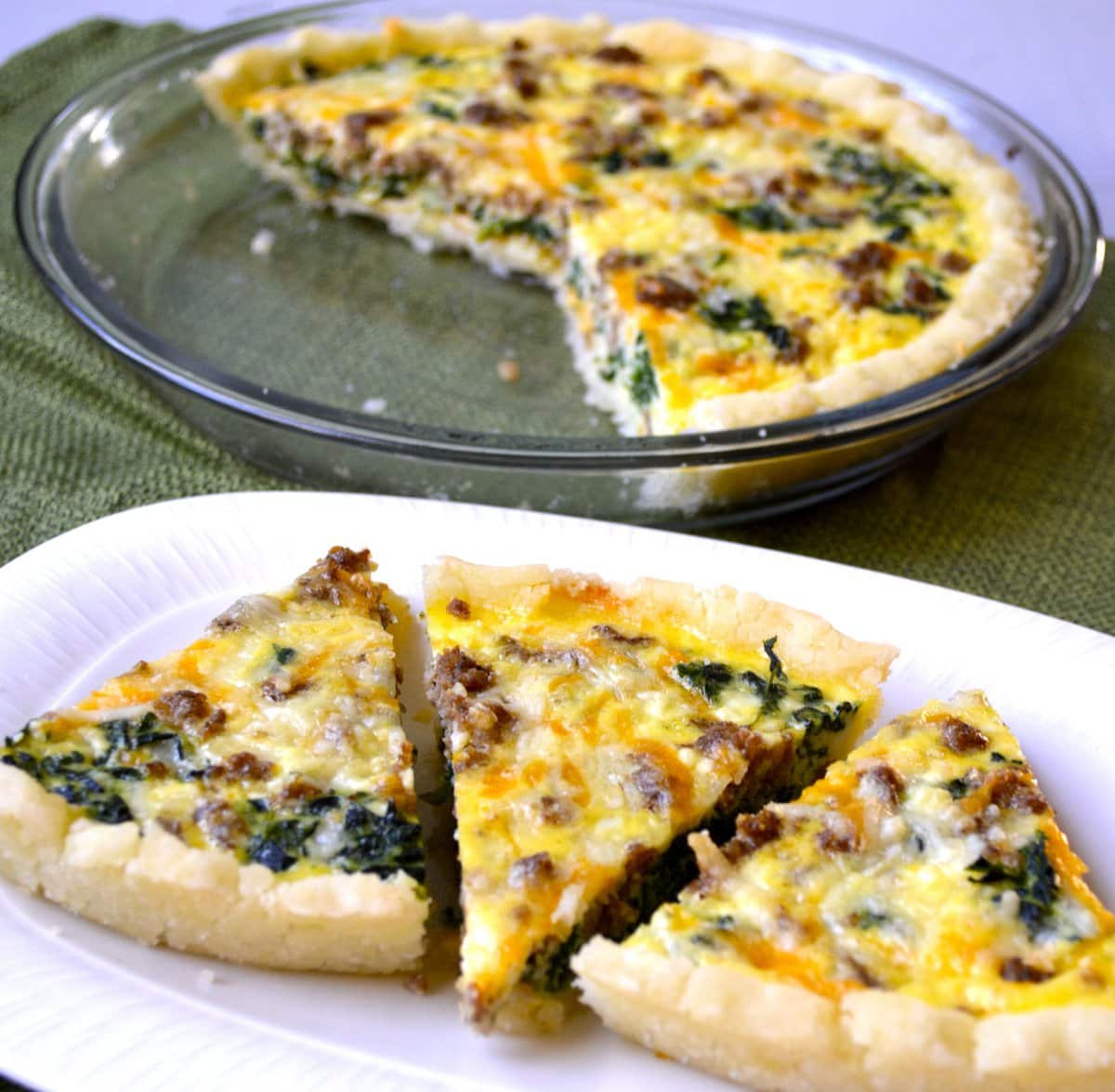 Sausage And Spinach Quiche Maebells