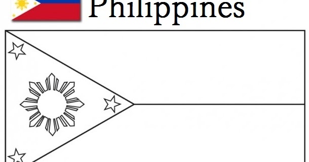 Geography Blog Philippines Flag Coloring Page