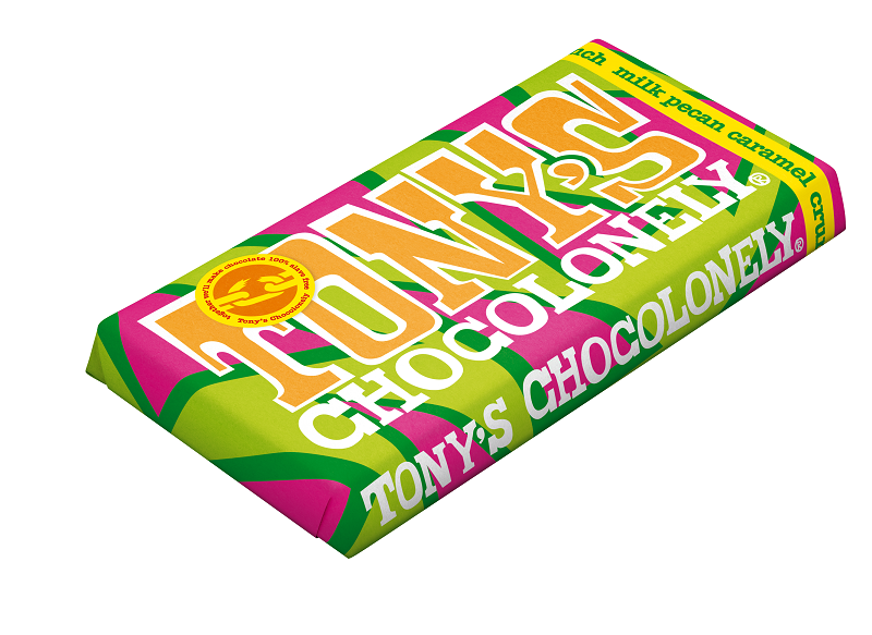 Tonys Chocolonely Milk Pecan Caramel Crunch 15 X 180g The Cress