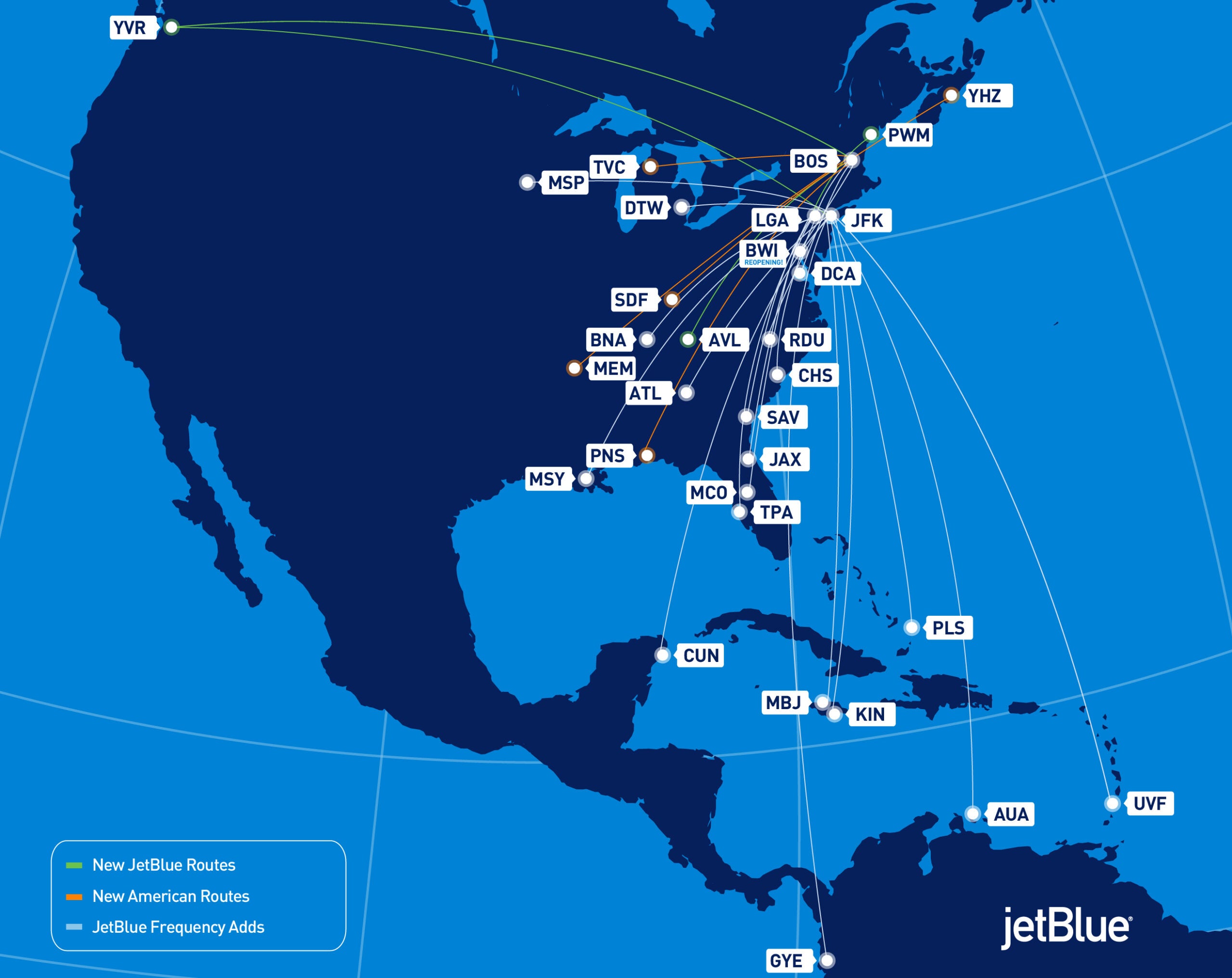 Northeast Alliance Expansion Aa Jetblue Unveil 6 New Routes Boost 21