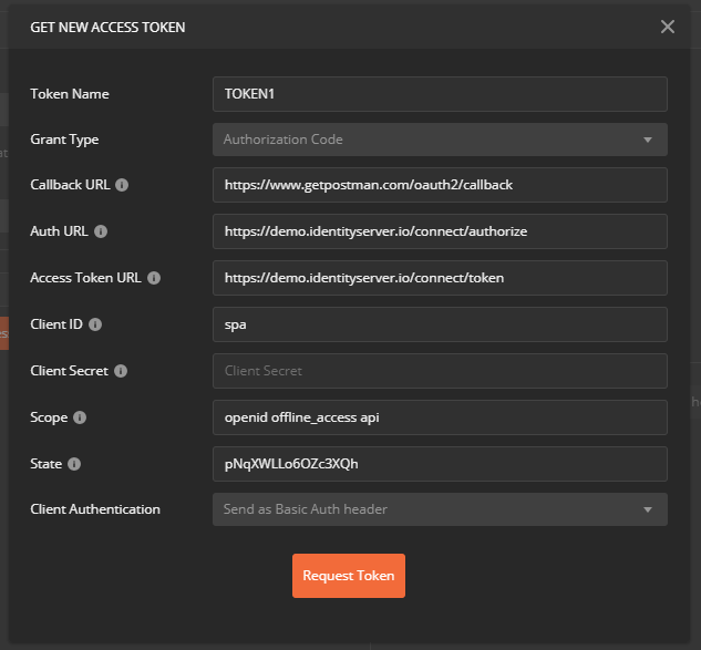 Identityserver4 Using Postman To Test Oauth Authentication Code Flow