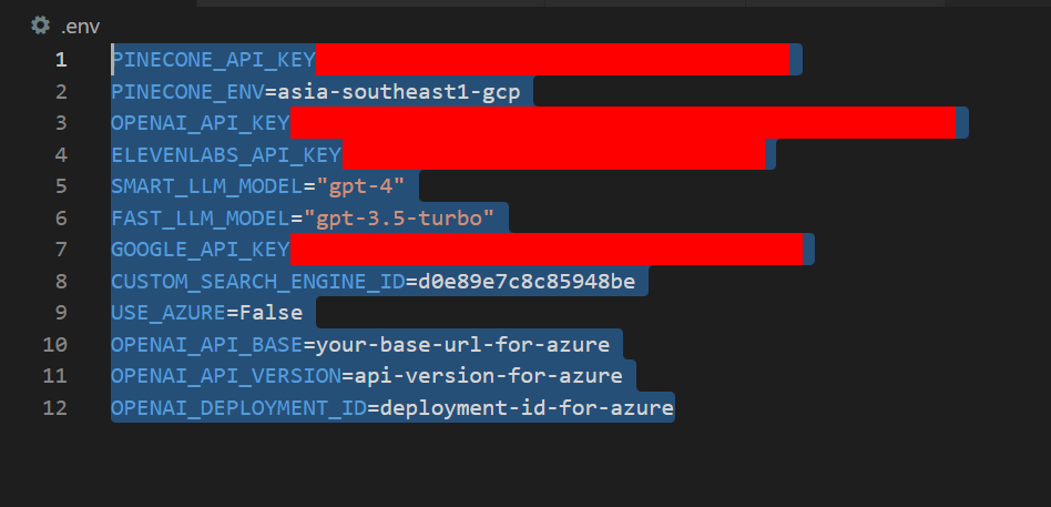 Do We Need To Set Api Keys For All Variables In The Env File To Run