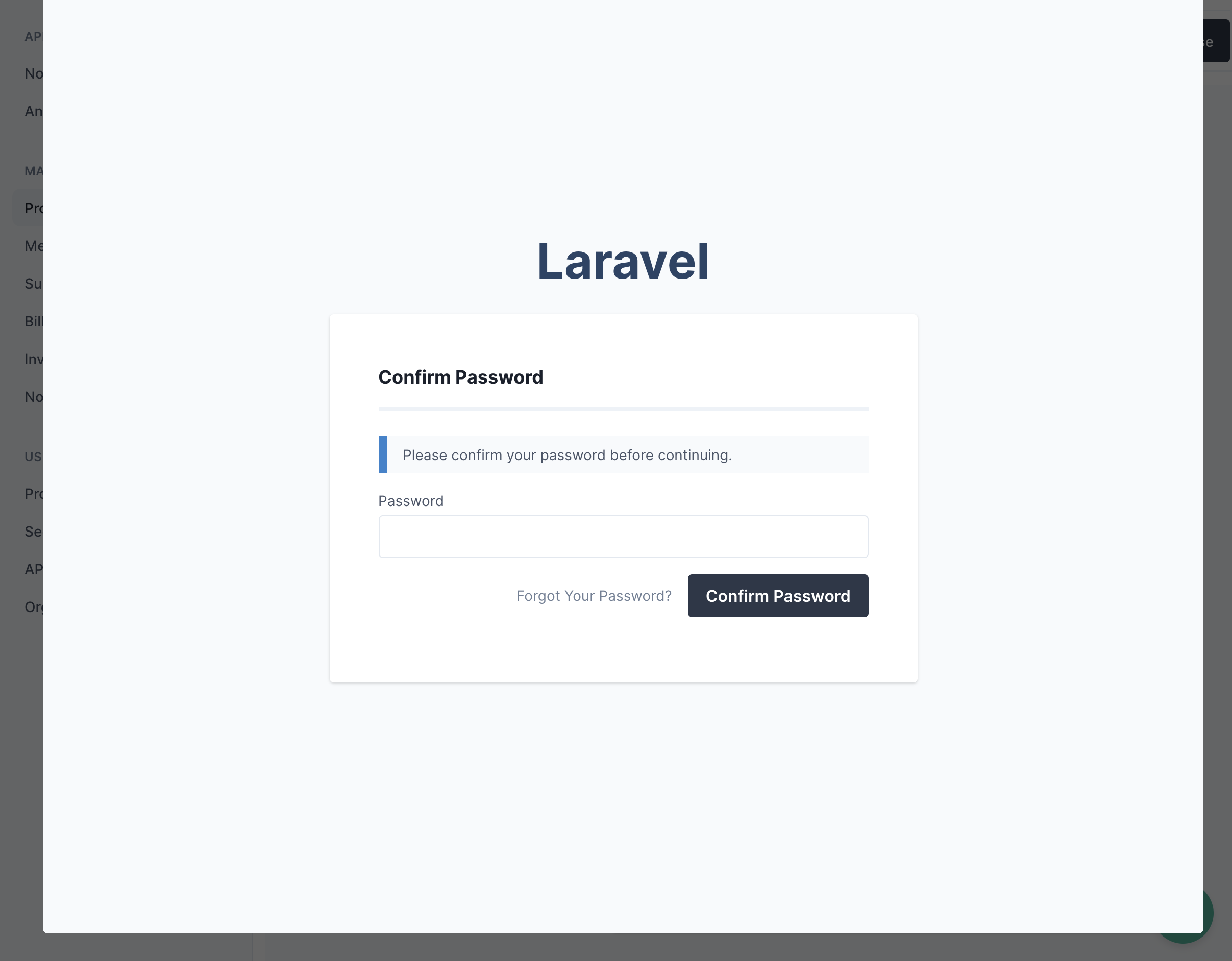 How Laravel S Password Confirmation Works