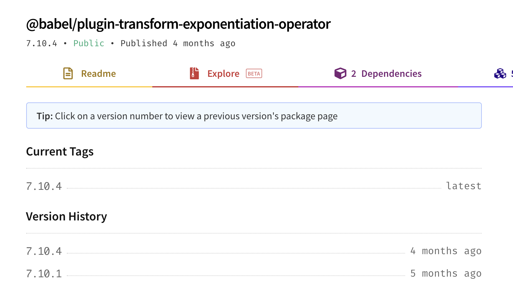 No Matching Version Found For Babelplugin Transform Exponentiation