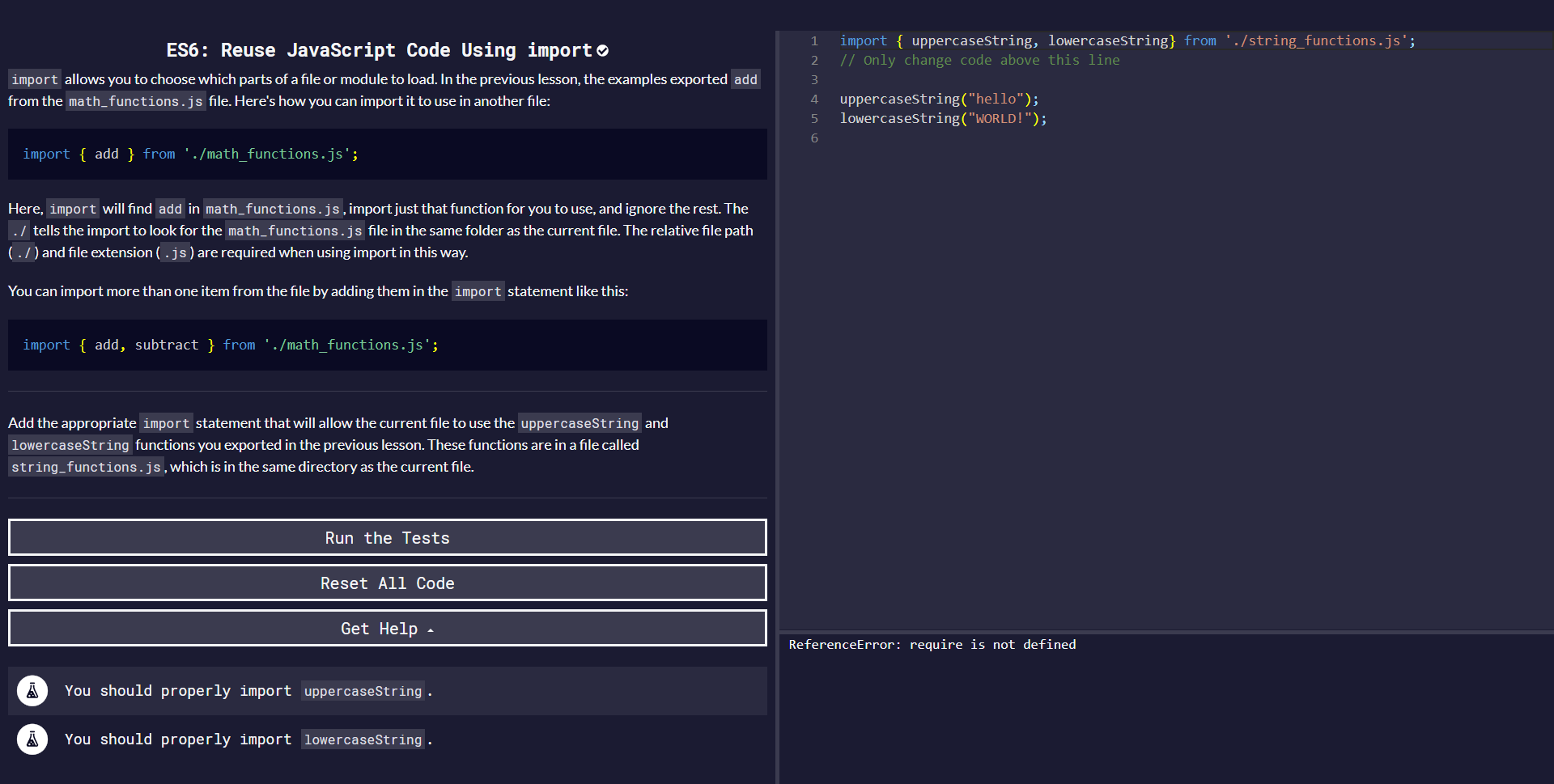 Some Coding Challenges On Es6 Are Showing Referenceerror Despite