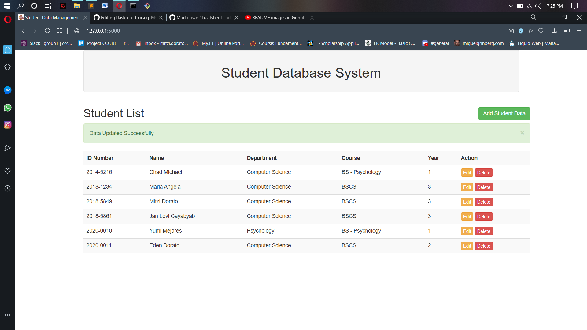 Github Mitzi99flaskcrudusingmysql Simple Crud Web Application