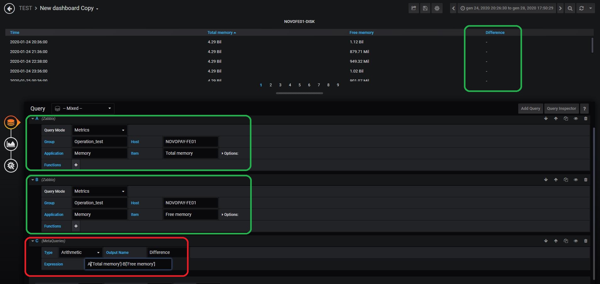 Difference Memory With Metaqueries · Issue 90 · Goshposhgrafana Meta