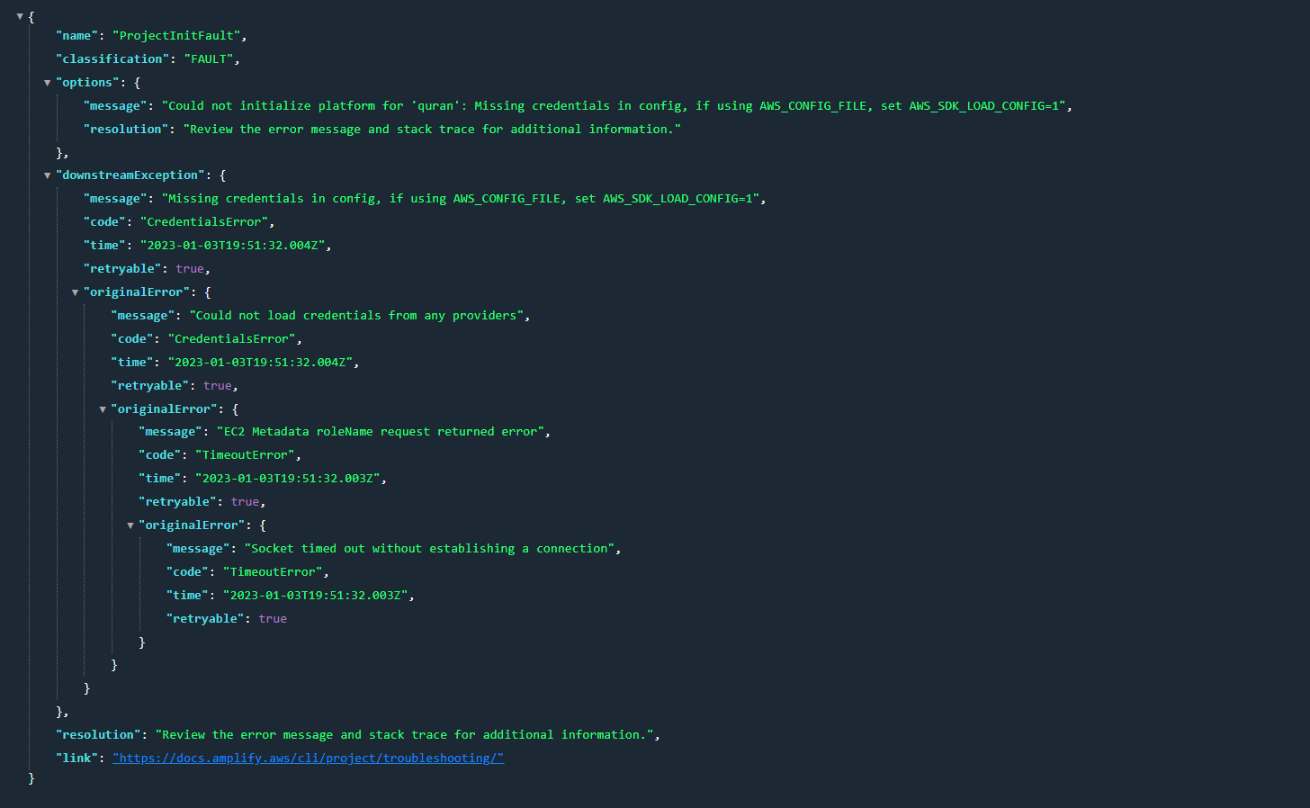 Missing Credentials In Config If Using Awsconfigfile Set Awssdk