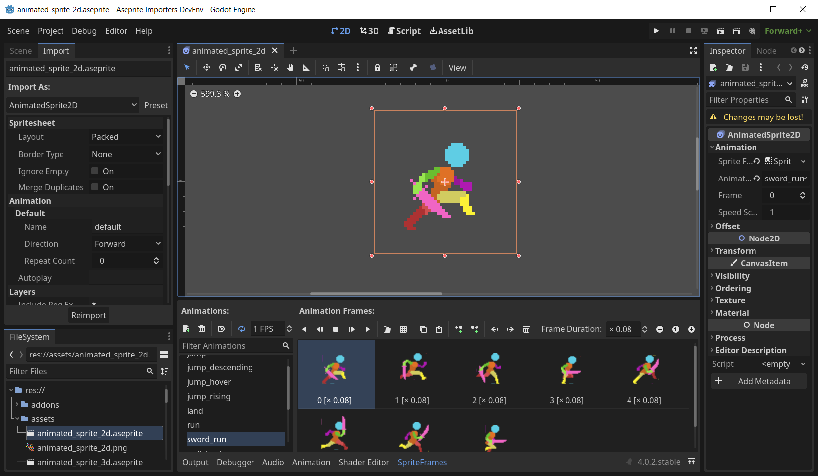 Aseprite Importers Godot Asset Library