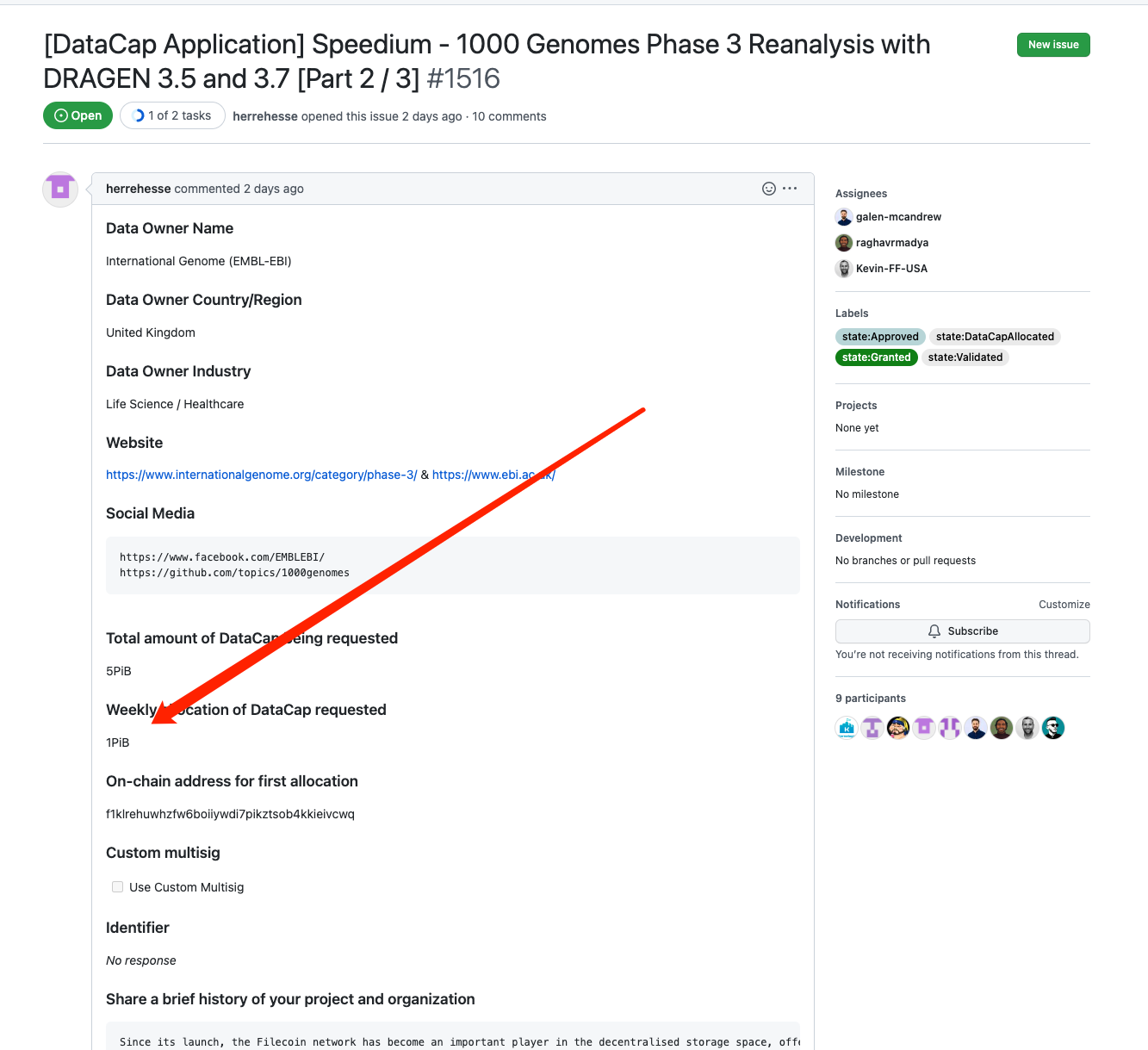 Datacap Application Speedium 1000 Genomes Phase 3 Reanalysis With