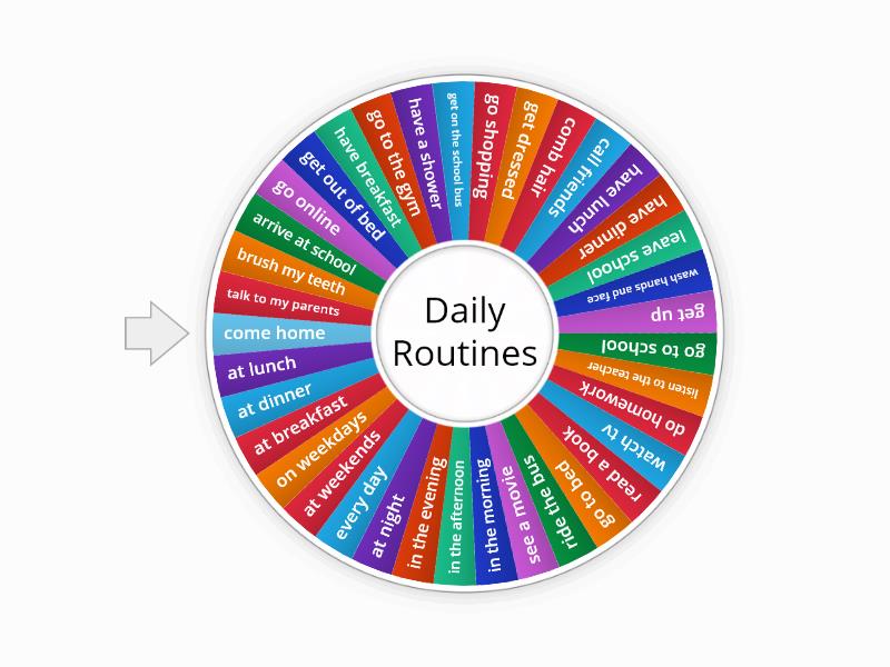 Daily Routines Random Wheel