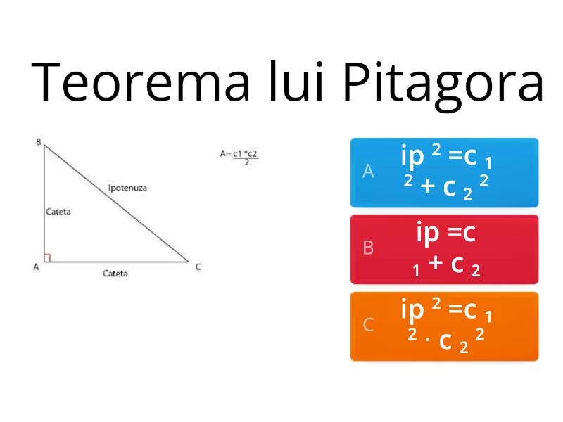 Triunghiul Dreptunghic Teorema Lui Pitagora Qüestionari