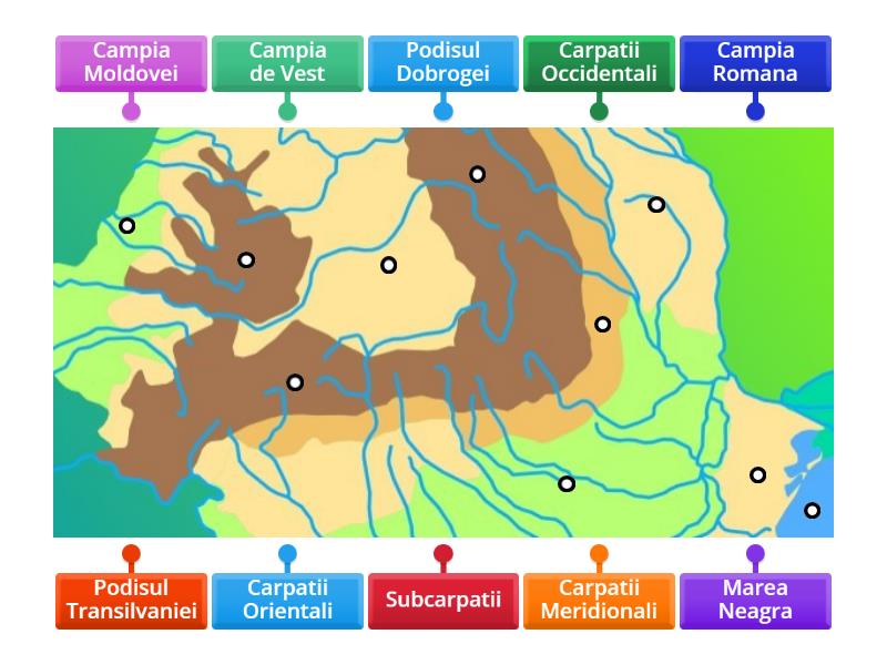 Harta Unitatilor De Relief Labelled Diagram