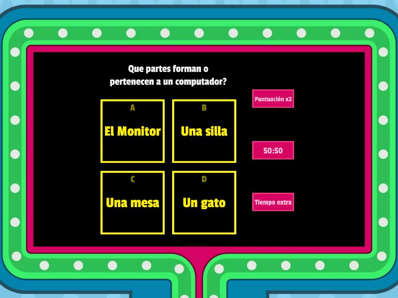 Componentes Del Computador Hardware Gameshow Quiz