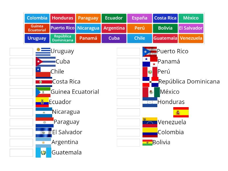 Banderas De Paises Hispanohablantes Une Las Parejas