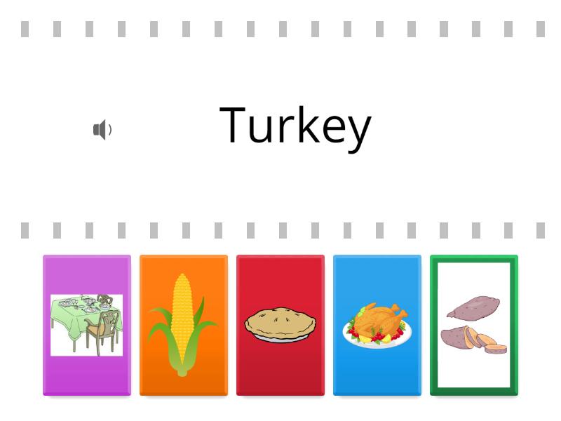 Thanksgiving Vocabulary Find The Match