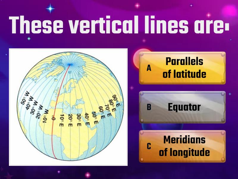 Parallels Of Latitude And Meridians Of Longitude Quiz