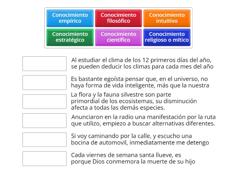 Tipos De Conocimiento Match Up