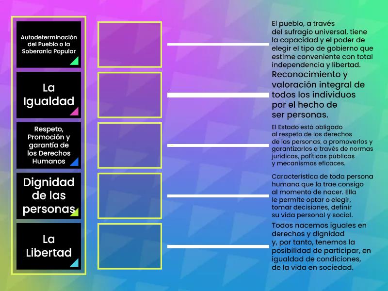 Principios De La Democracia Match Up