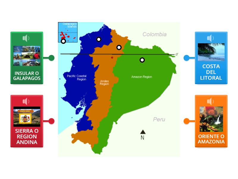 Las Regiones Naturales Del Ecuador Diagrama Con Etiquetas Images And