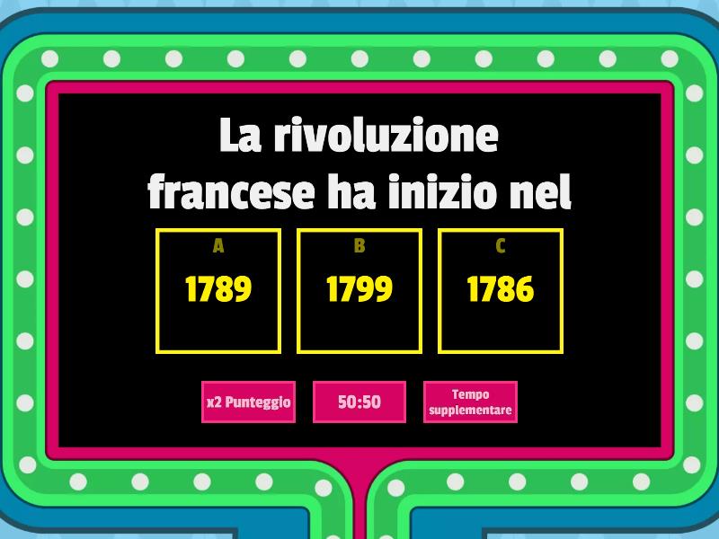 Verifica Di Storia Gameshow Quiz