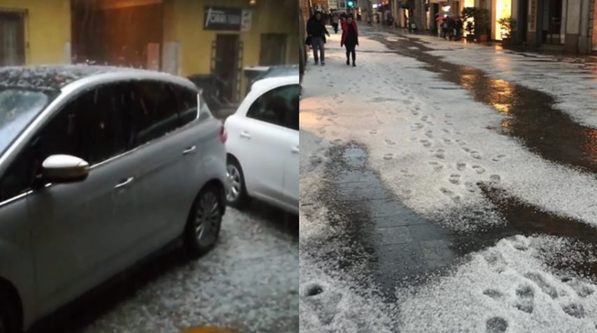 Novara Violento Nubifragio Colpisce La Città La Grandine Imbianca Le