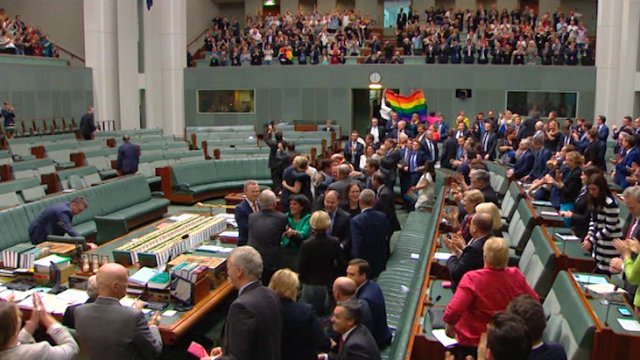 Mps Break Out Into I Am Australian As Same Sex Marriage Bill Passes