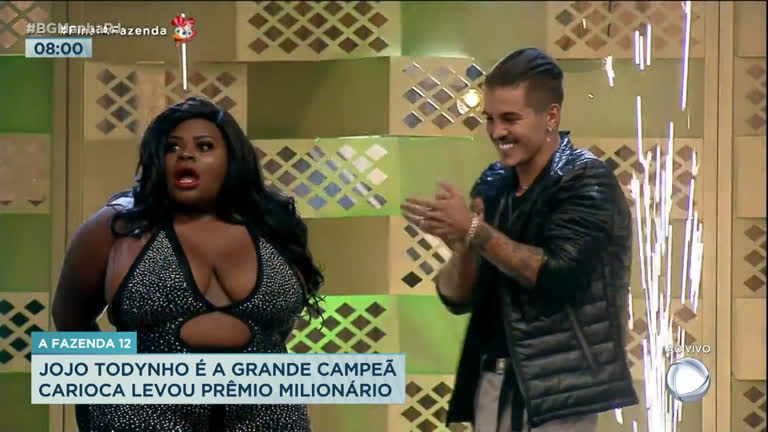 Jojo Todynho é A Campeã Da Fazenda 12 E Conquista Prêmio Milionário