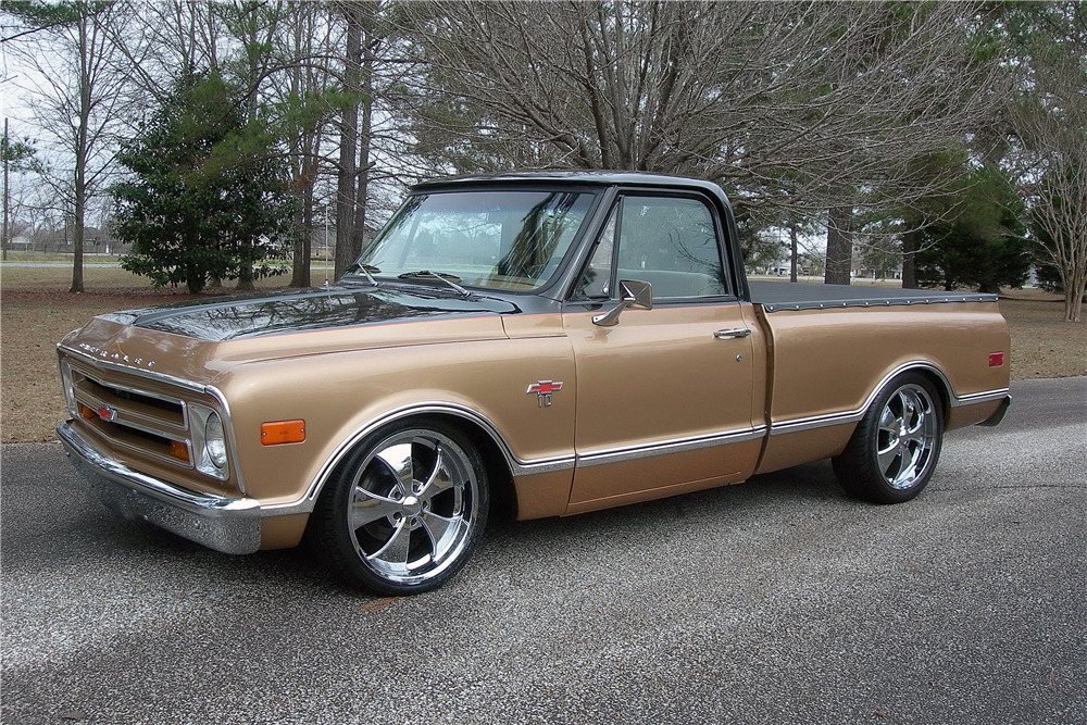 1968 Chevrolet C10 Custom Pickup Front 34 217806