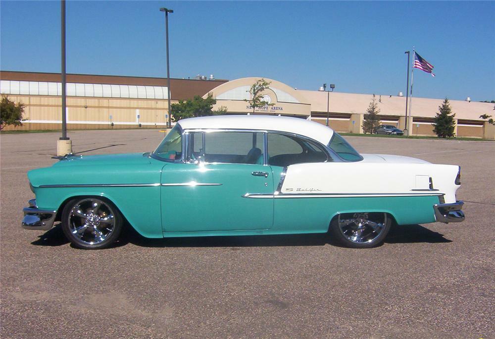 1955 Chevrolet Bel Air Custom 2 Door Hardtop Side Profile 44118