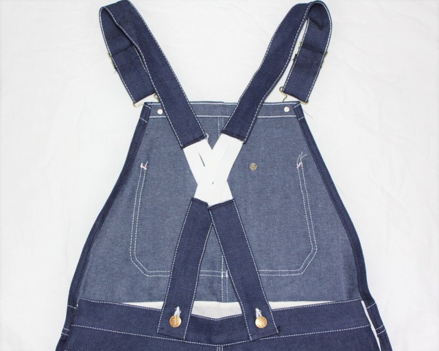 Round House Made In Usa Low Back Blue Denim Bib Overalls Autentico