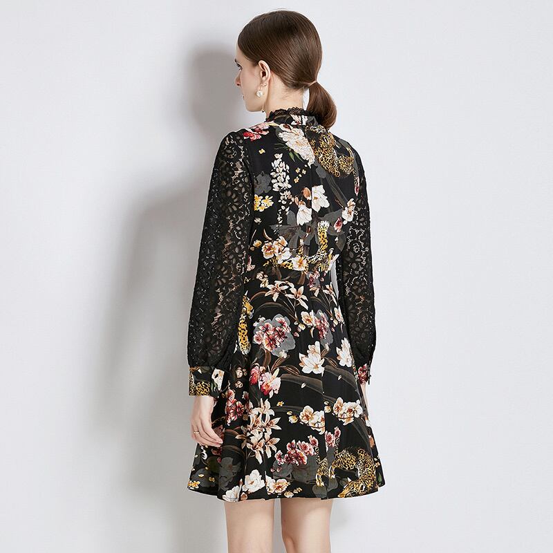 【s 2xl】海外セレブ大きいサイズ Retro Floral Dress♡e628 Luvxy