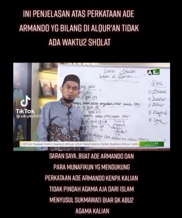 Buat Ade Armando Nih Penjelasan Ustadz Adi Hidayat Tentang Sholat 5