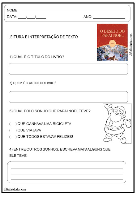 O Desejo Do Papai Noel Leitura E InterpretaÇÃo De Texto