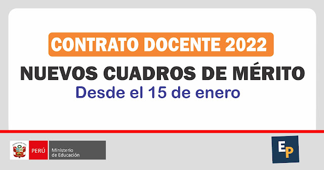 Desde El 15 De Enero Habrá Nuevos Cuadros De Mérito Para El Contrato