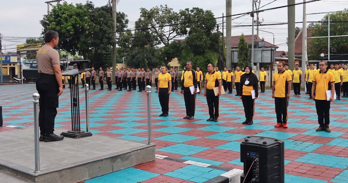 Saat Apel Olahraga Pagi Kabag Ops Polres Majalengka Serukan Pola Hidup