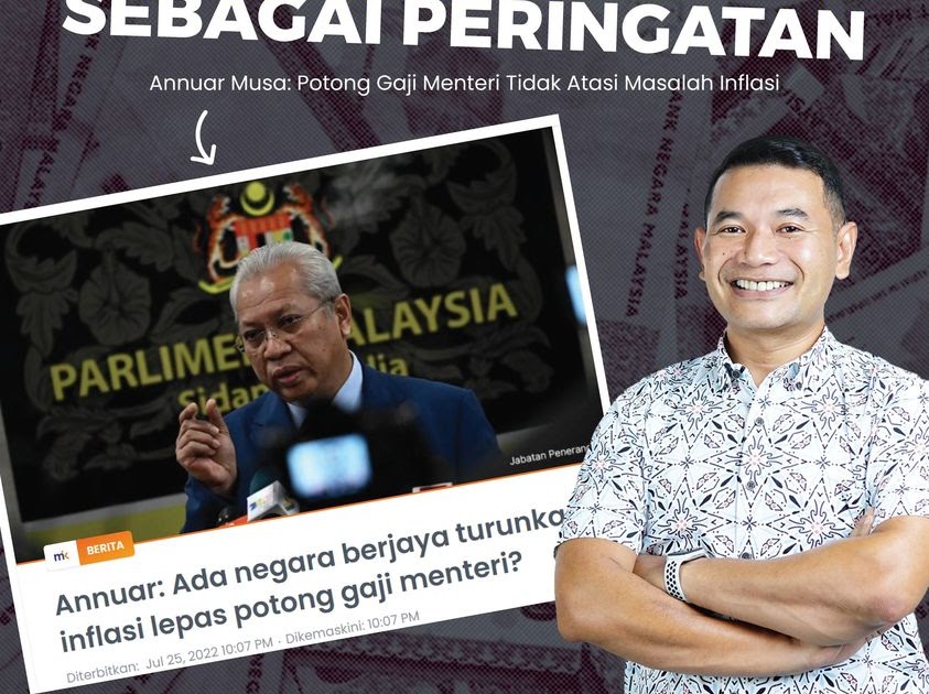 Wartawan Rasmi Laman Reformasi Potong Gaji Menteri Kerana Gagal Bukan