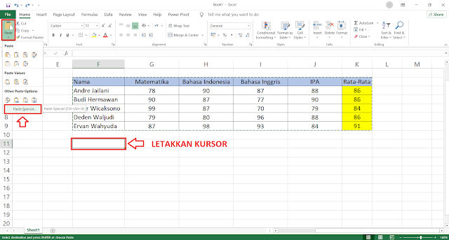 Cara Transpose Tabel Di Microsoft Excel Mengubah Baris Menjadi Kolom