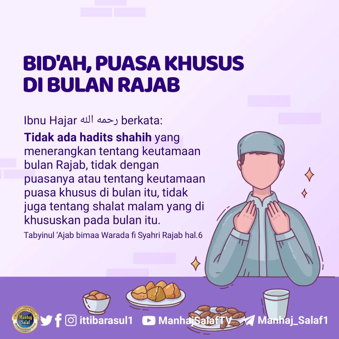 Foto Dakwah Bidah Puasa Doa Dan Amalan Khusus Di Bulan Rajab